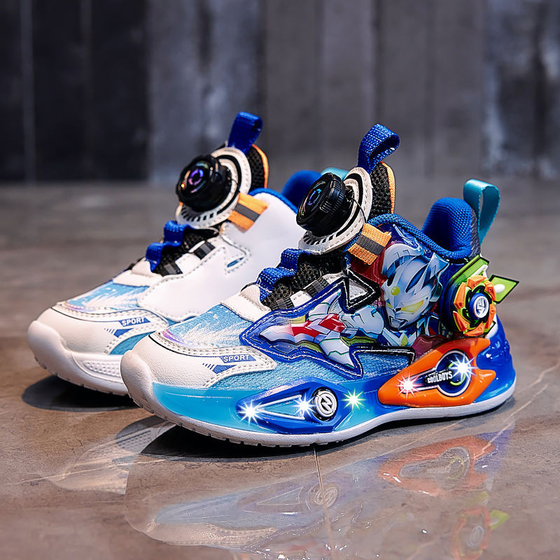 Ultraman Boy Shoes 2025 Autumn New Children Luminous Shoes Handsome ...