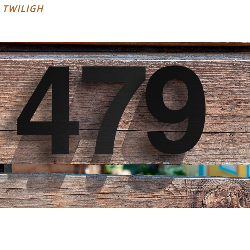 [TWG] 6In 304 Stainless Steel Black Floating House Door Numbers Sign ...