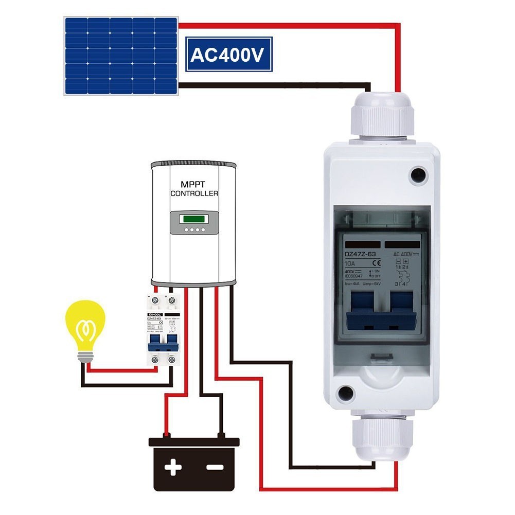 hot| Photovoltaic disconnector AC400V 10A solar circuit breaker new ...
