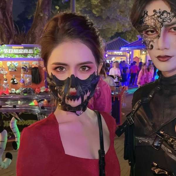 halloween costume halloween halloween mask Topeng separuh muka dua ...