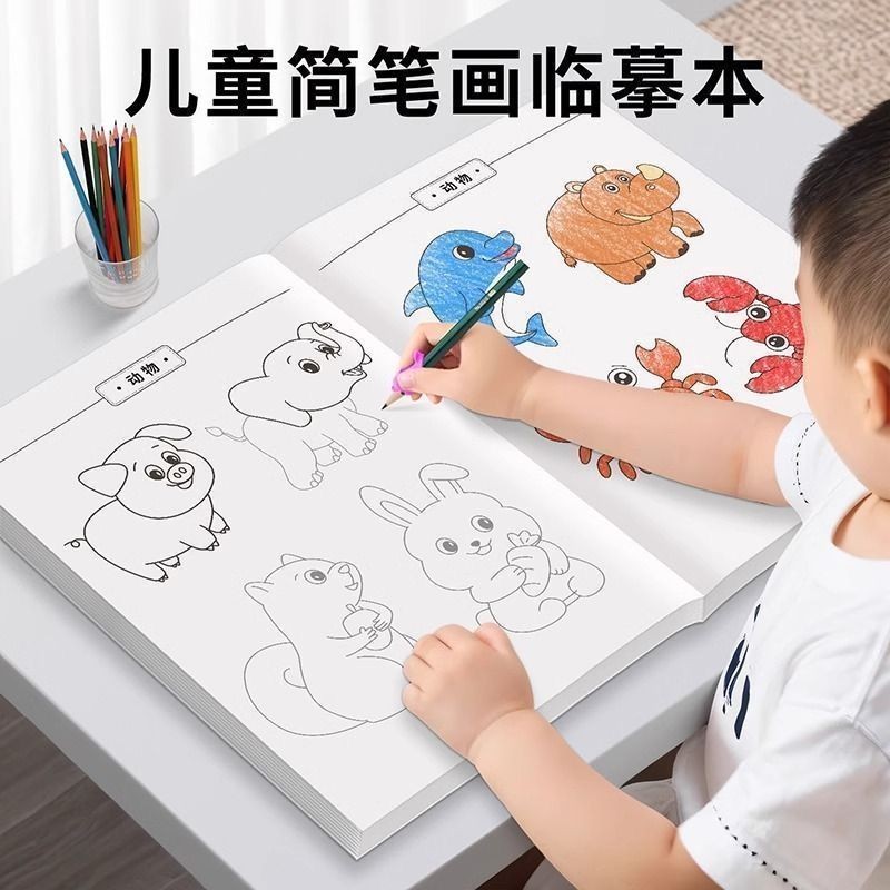 Line Drawing Copy Picture Book Painting Children's Simple Stroke ...