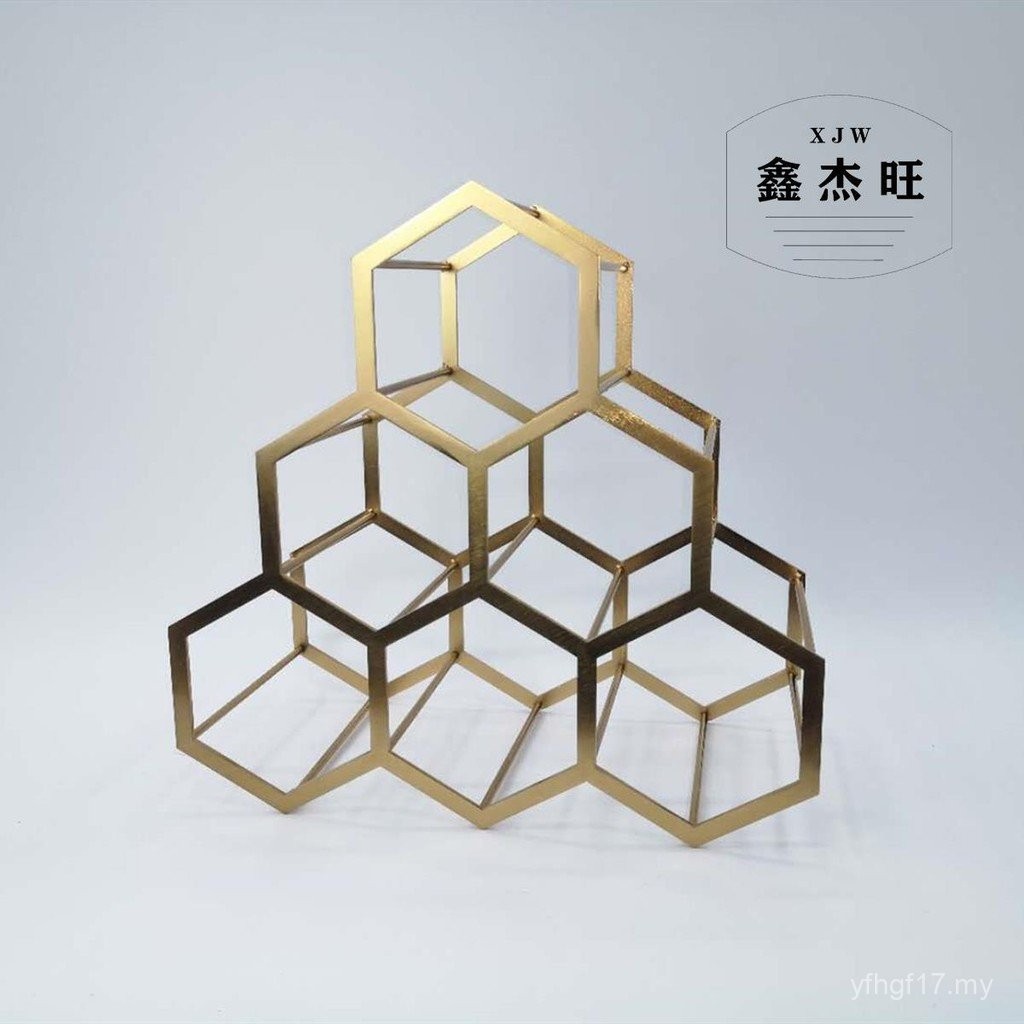 Rak Wain Merah Gaya Eropah Kabinet Wain Logam Hiasan Lembut Bilik Model ...