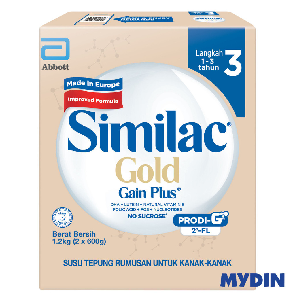 Similac Gain Plus Gold Step 3 (1.2kg) | Shopee Malaysia