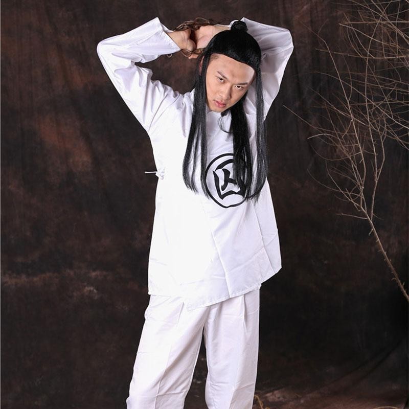 Ancient Prisoner Costume - Traditional Hanfu Style with Cross-Collar ...