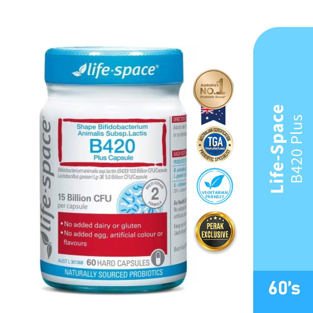 LIFE SPACE Shape B420 Plus 60's for Probiotic Supplement, Probiotik ...