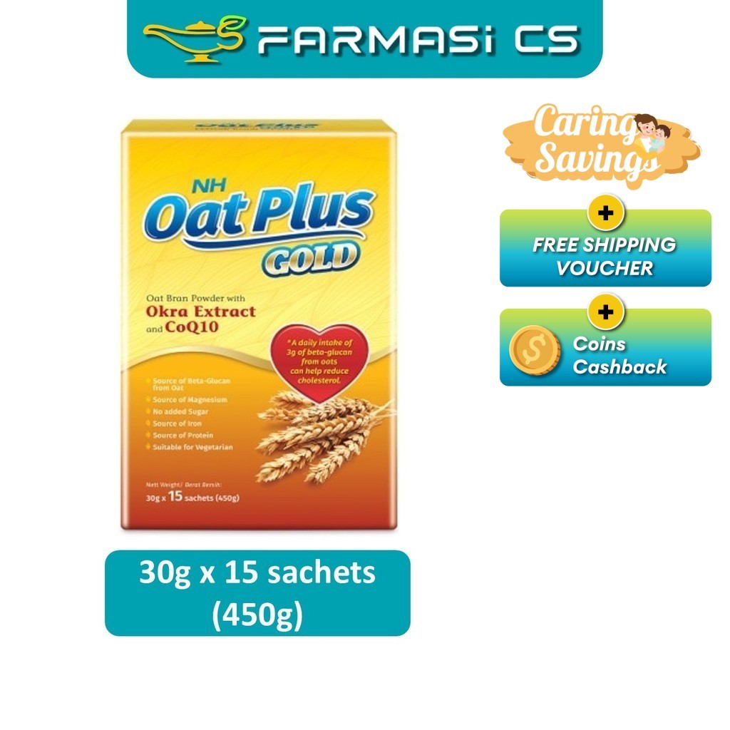 NH Oat-Plus GOLD Oat Bran Powder 15 sachets x 30g (450g) EXP:04/2027 ...