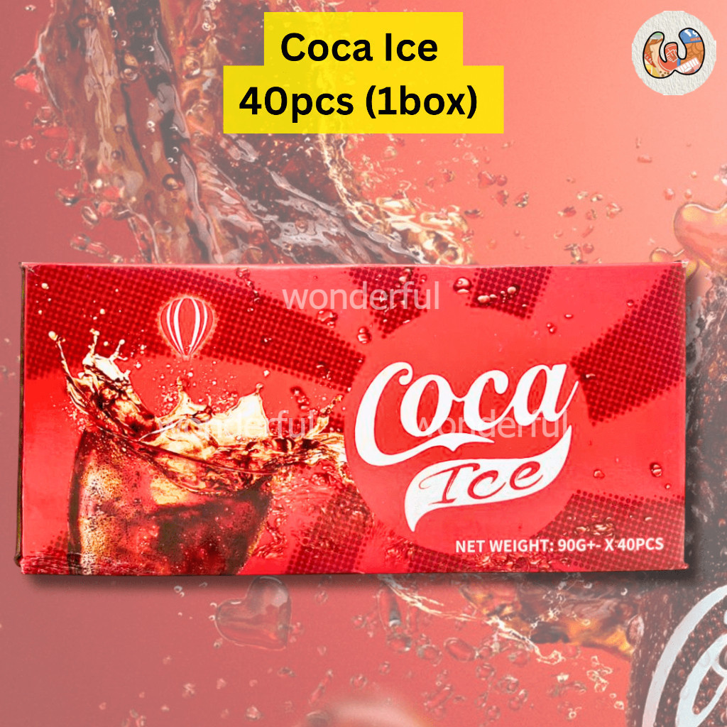 WF Coca Ice Popsicle Coca Cola Ais Bar Cola Ice Jelly 40pcs ( 1box ...
