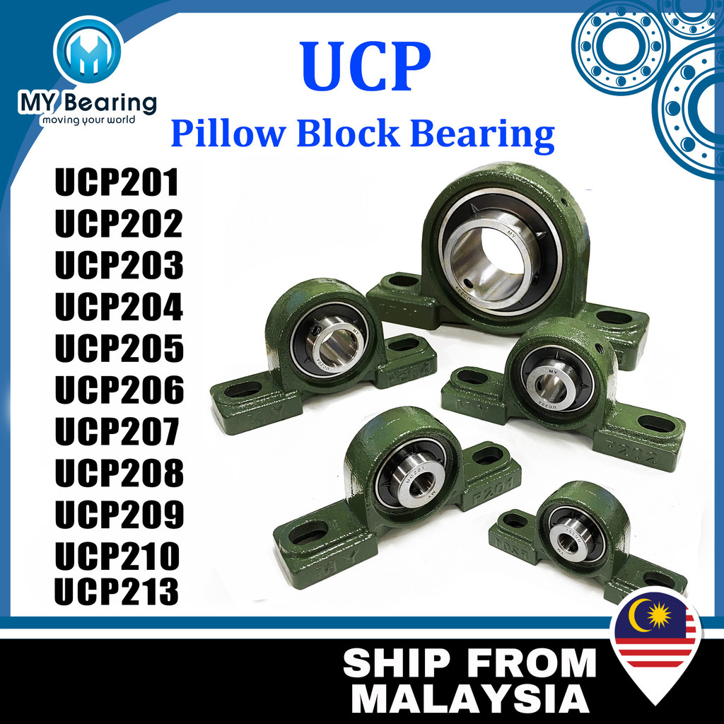 UCP201 UCP202 UCP203 UCP204 UCP205 UCP206 UCP209 UCP210 MY Two-Bolt Pillow block bearing hole in ...
