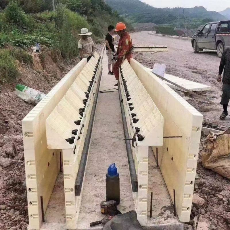 Plastic mold boards for newly poured water channels, drains, water ...