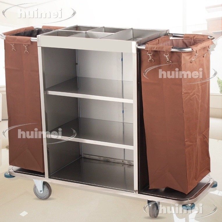 Guest Rooms Cleaning Trolley Hotel Service Working Vehicle Stainless ...