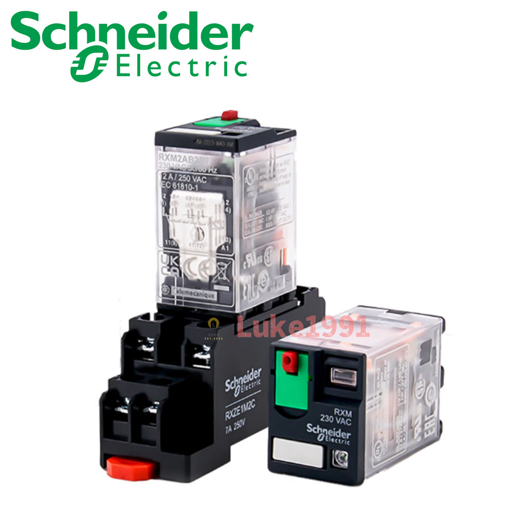 Schneider Middle Small Relay AC DC DC24V 220V 8 Pins 14 Pins RXM2AB/4AB ...