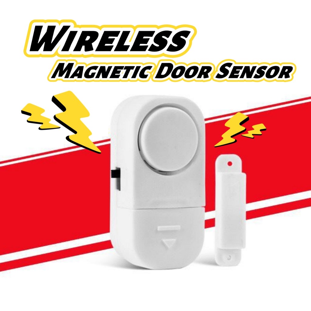 Super Loud Self Adhesive Wireless Magnetic Sensor Door Alarm Safety ...