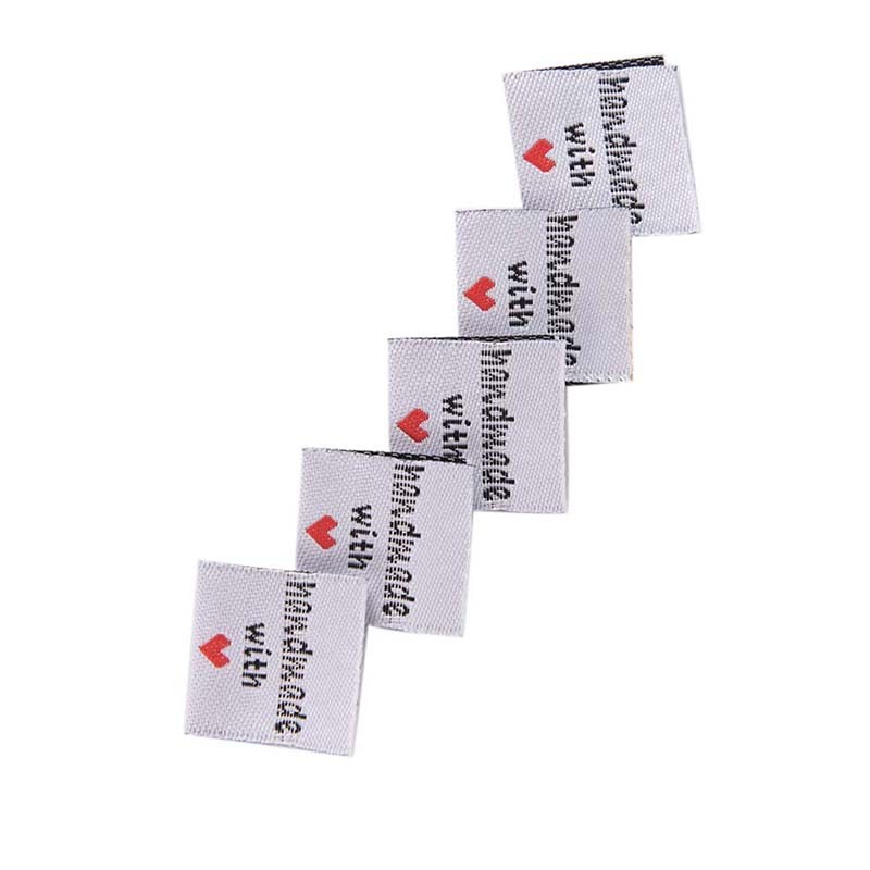 [MY] 50pcs Handmade labels tags fabric making sewing crafts for clothes ...