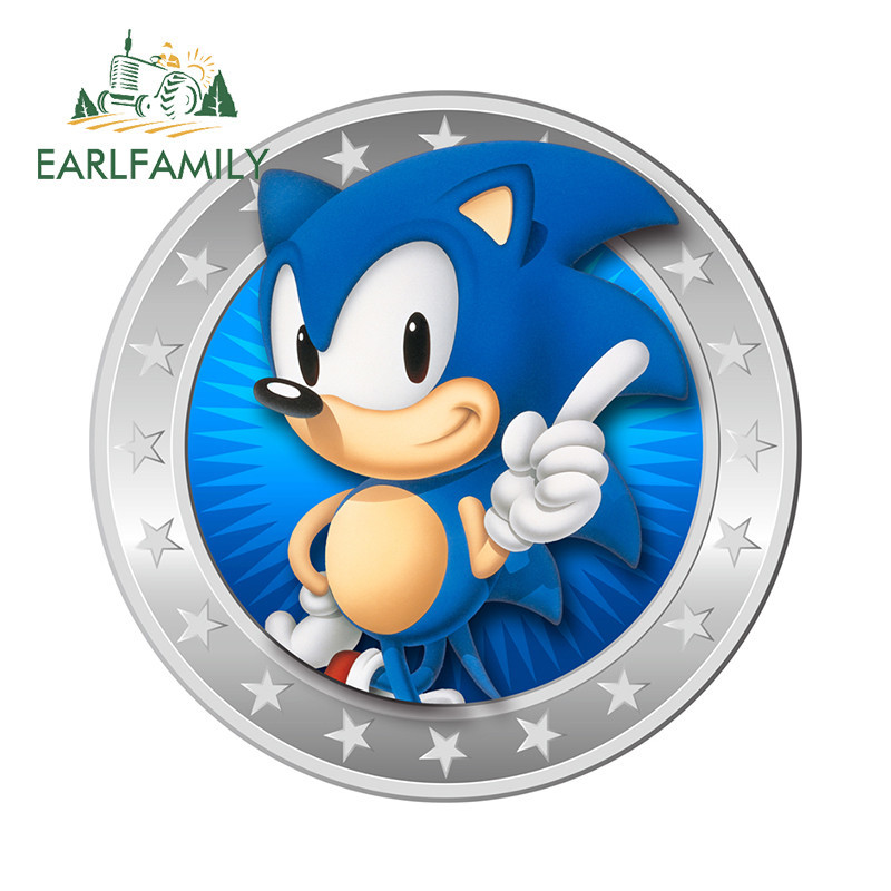 EARLFAMILY 13cm Sonic Logo Cool Car Sticker VAN Electric-Bicycle Air ...
