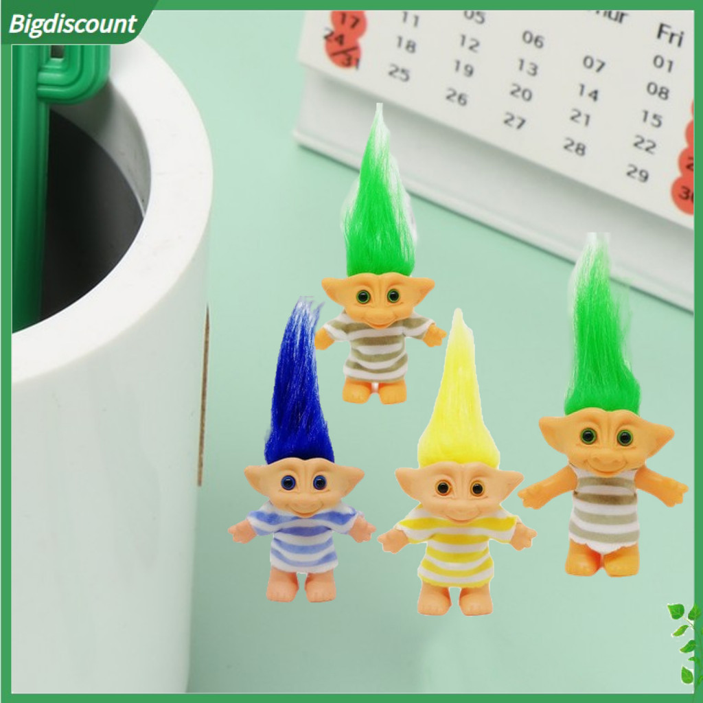 {BIG} 10cm Troll Doll Figure Colored Eyes Sweater Dressing Lovely Dam ...