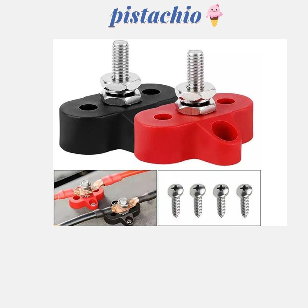 PISTACHIO Bus Bar Terminal Block, 12V/24V M6 M8 Battery Power Stud Junction, Heavy-duty ...