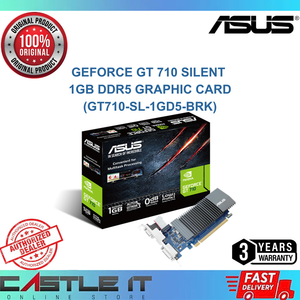 ASUS GT 710 SILENT 1GB DDR5 NVIDIA GeForce Graphic Card GT710-SL-1GD5 ...
