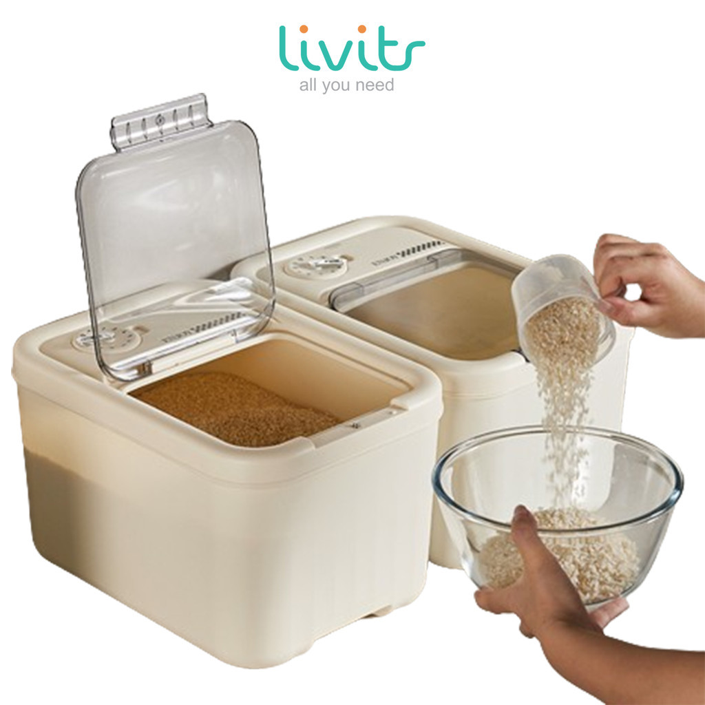 Rice Bean Holder 5kg/7.5kg/10kg Rice Box Food Storage Organizer Rice ...
