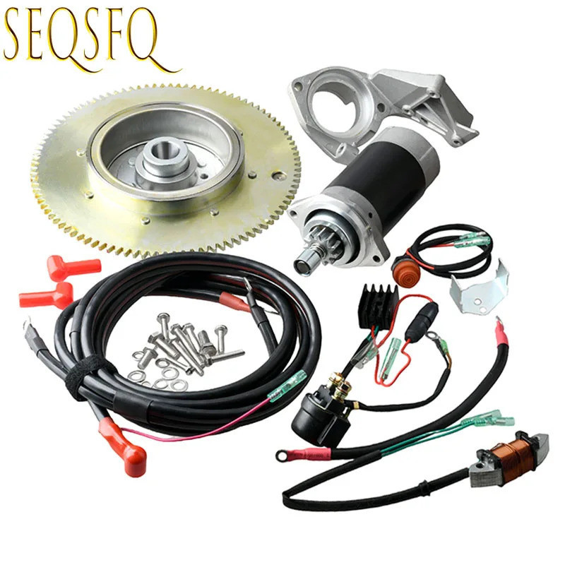 Electric Start Kit For YAMAHA T30 2 Stroke 30HP Starter Motor 689-81800 ...