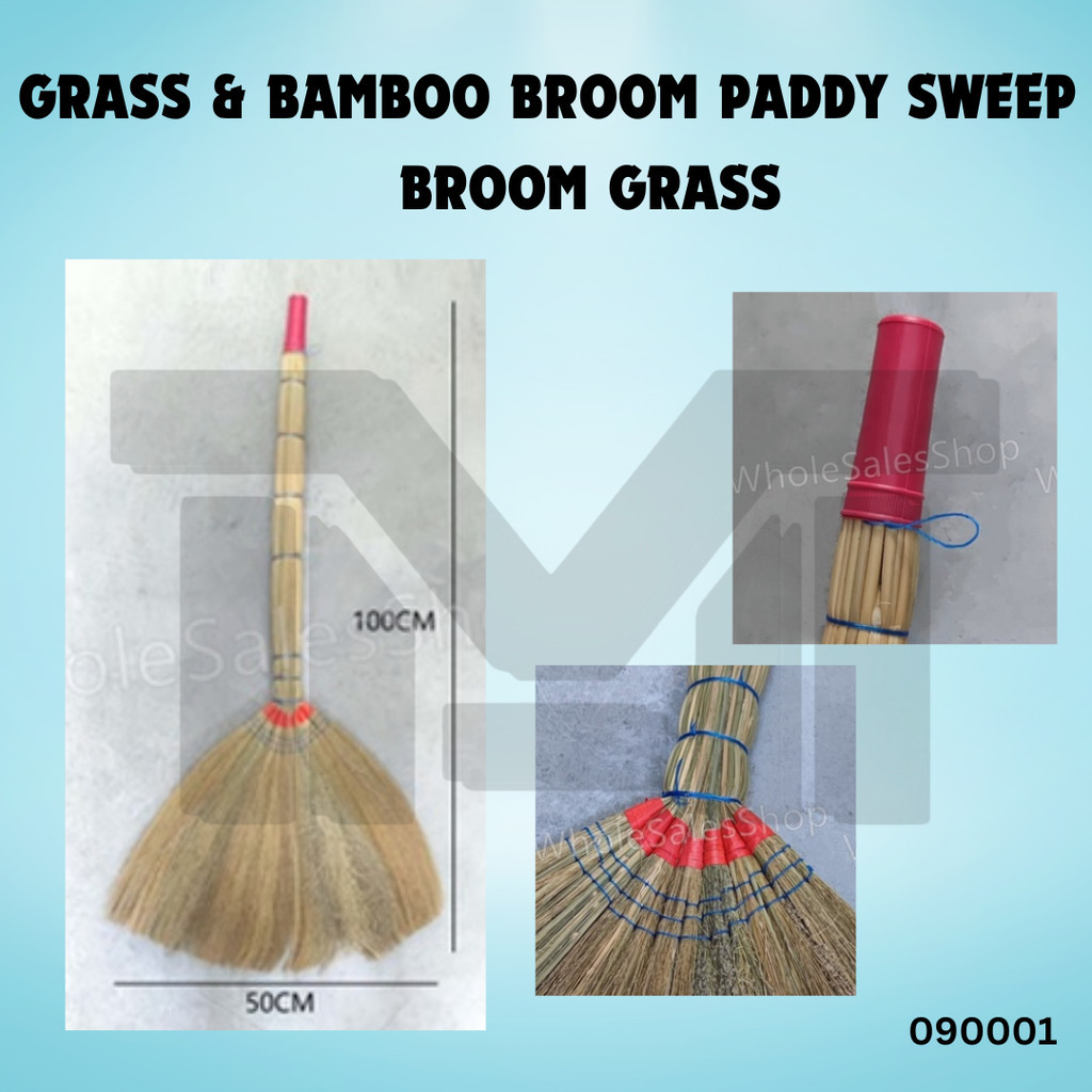GRASS & BAMBOO BROOM PADDY SWEEP BROOM GRASS BROOM PENYAPU JERAMI ...