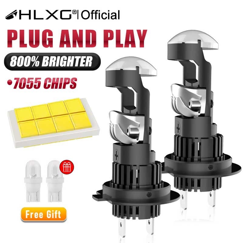 H7 Mini Projector 1:1 Wireless Car Headlight Bulb Led Projector Plug ...