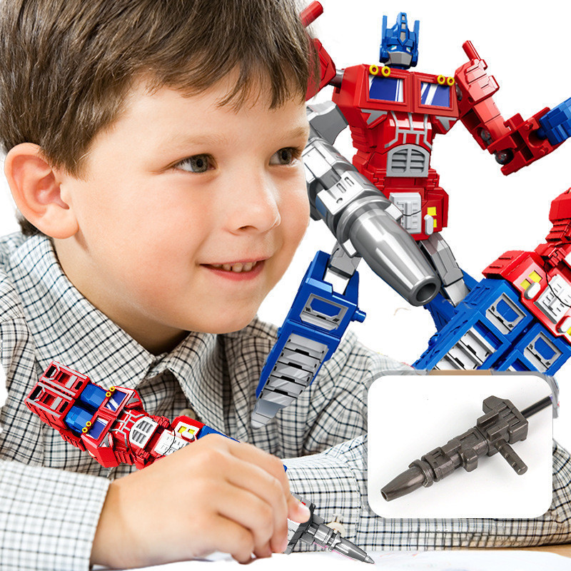 2 in 1 Creative Transformers Optimus Prime Action Figure Toy Pen Boys ...