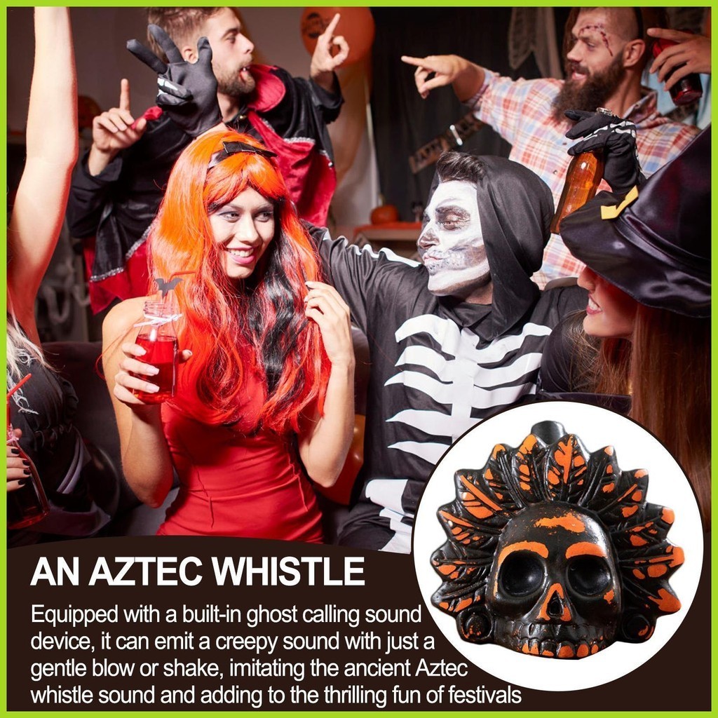Aztec Death Whistle Skull Loud Human Scream Death Whistle High Decibels ...