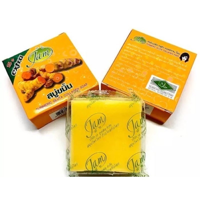 1pcs JAM Turmeric soap gluta +collagen - SABUN KUNYIT JAM brand ori ...