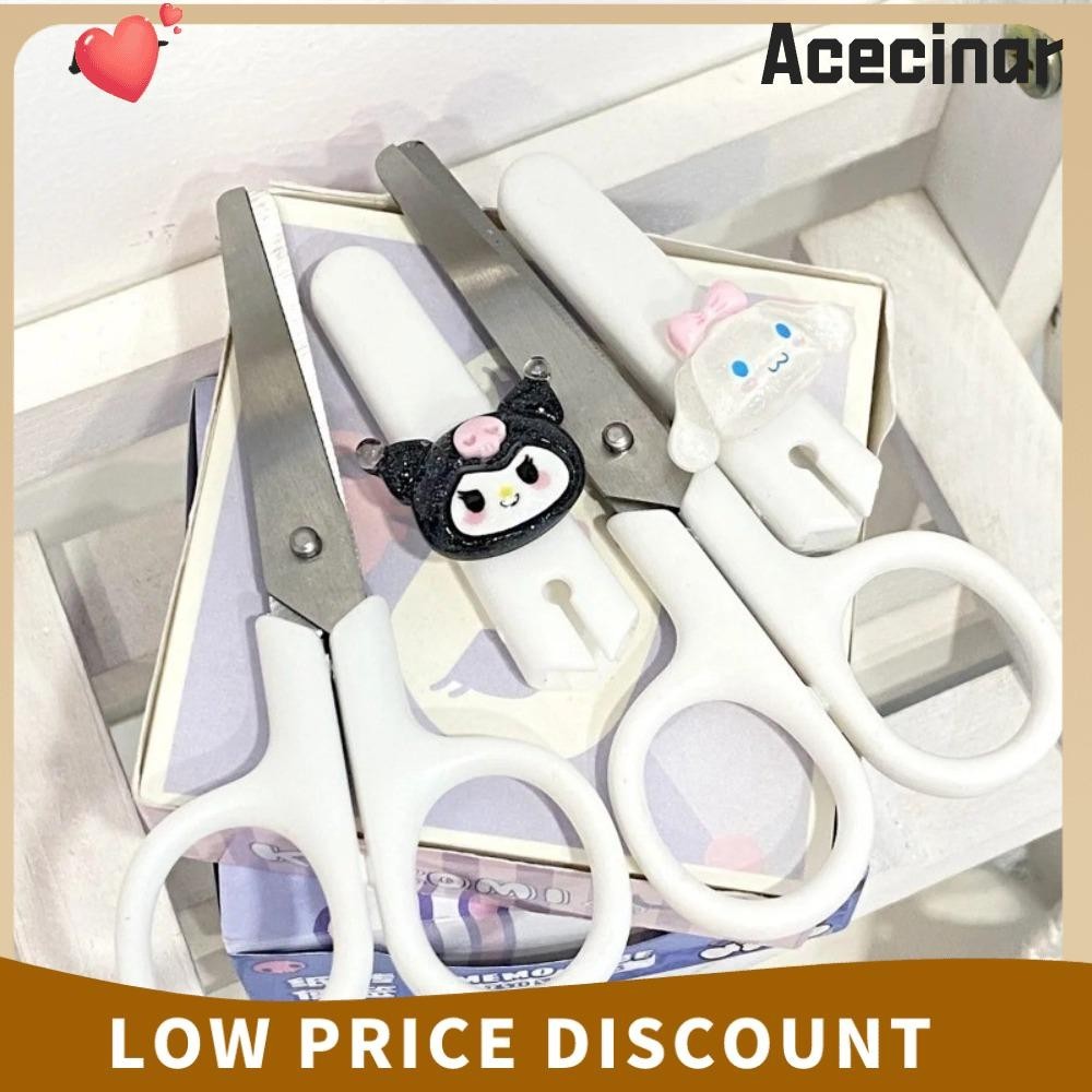 ACECINAR Kuromi Scissors, Plastic Stainless Steel Cartoon Scissors ...