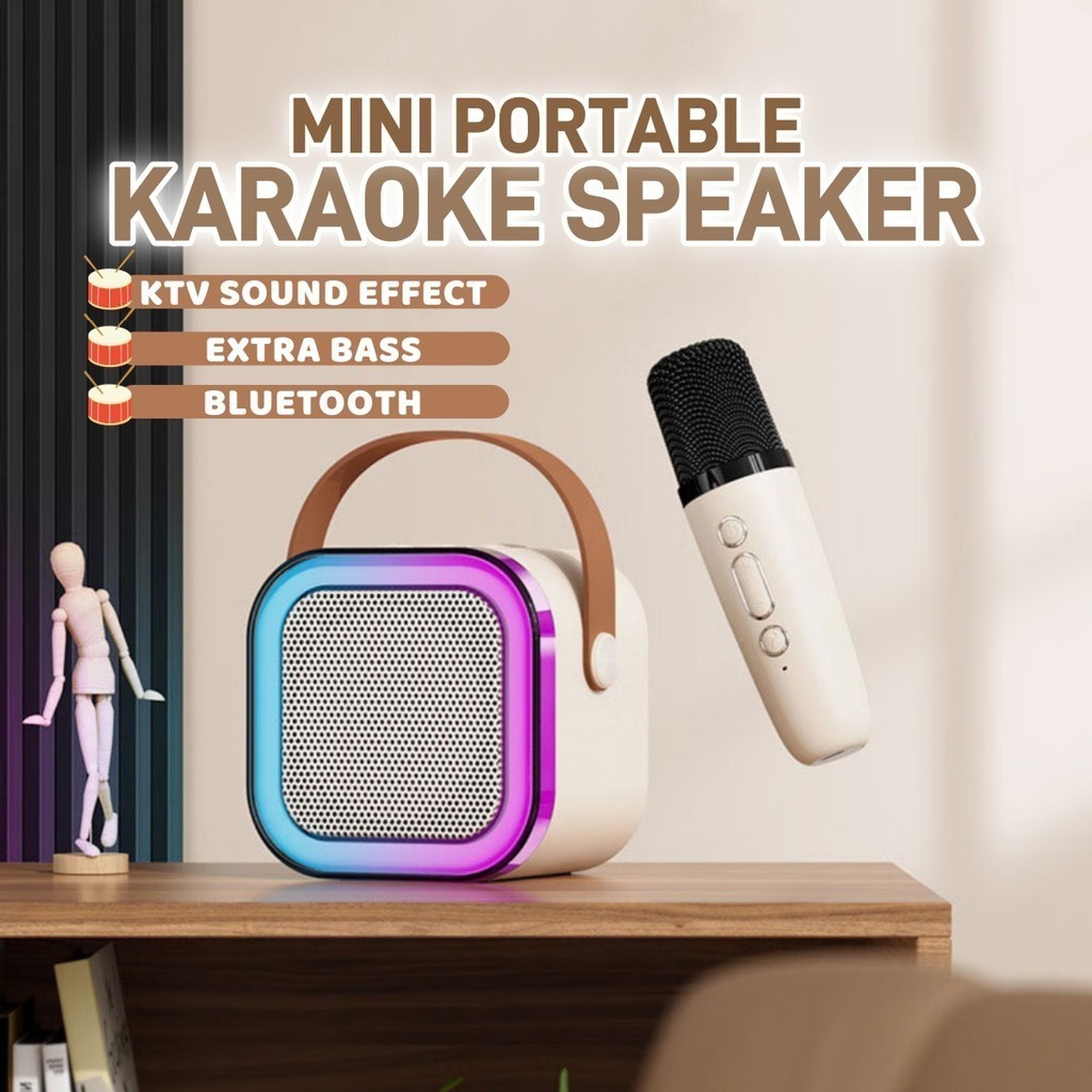 Wireless Mini Karaoke Speaker K12 Portable Bluetooth Home KTV With ...