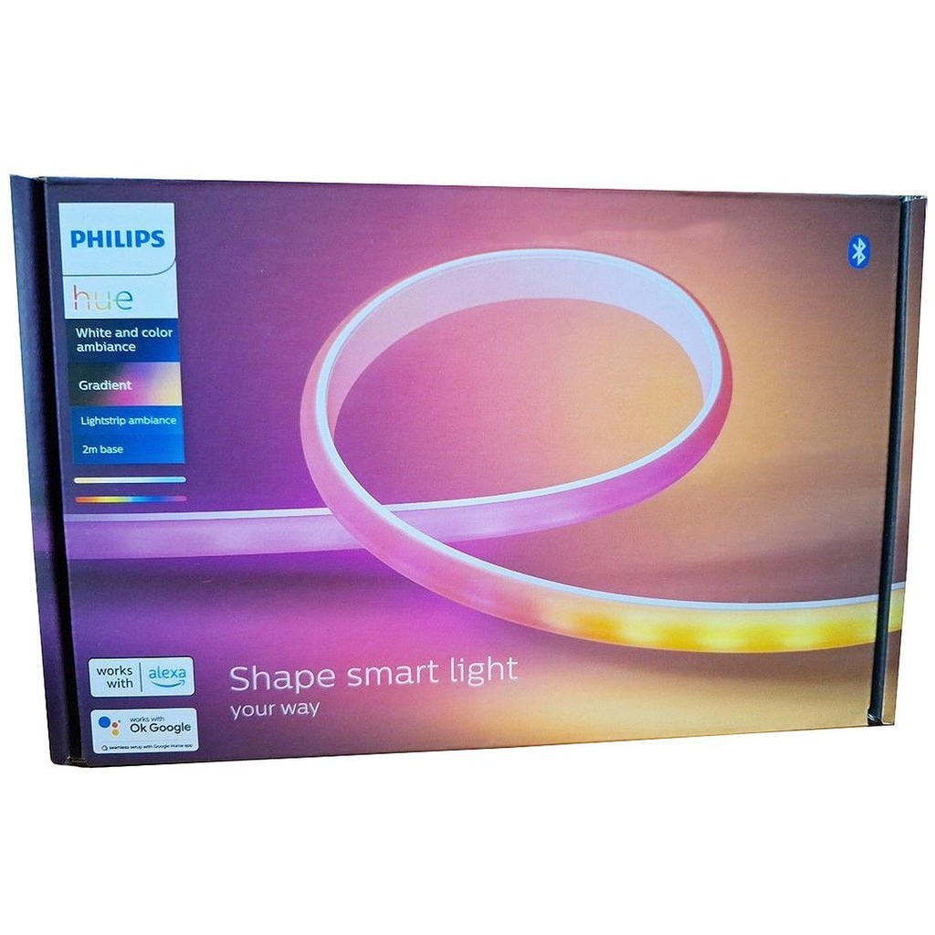 Philips Hue Gradient LED Lightstrip 2-metre Base Kit (UK & EU Plug ...