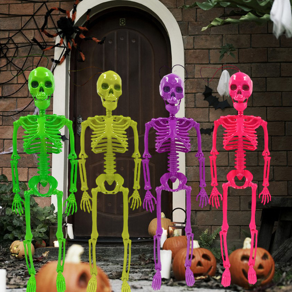 40cm Halloween Movable Skeleton Plastic Realistic Human Full Body Skull ...