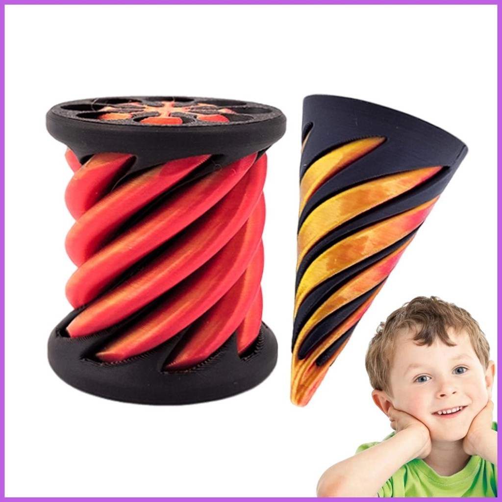 Kids Spiral Toy 3D Printed Cone Toys Stress Relief Swirl Toy Sensory ...