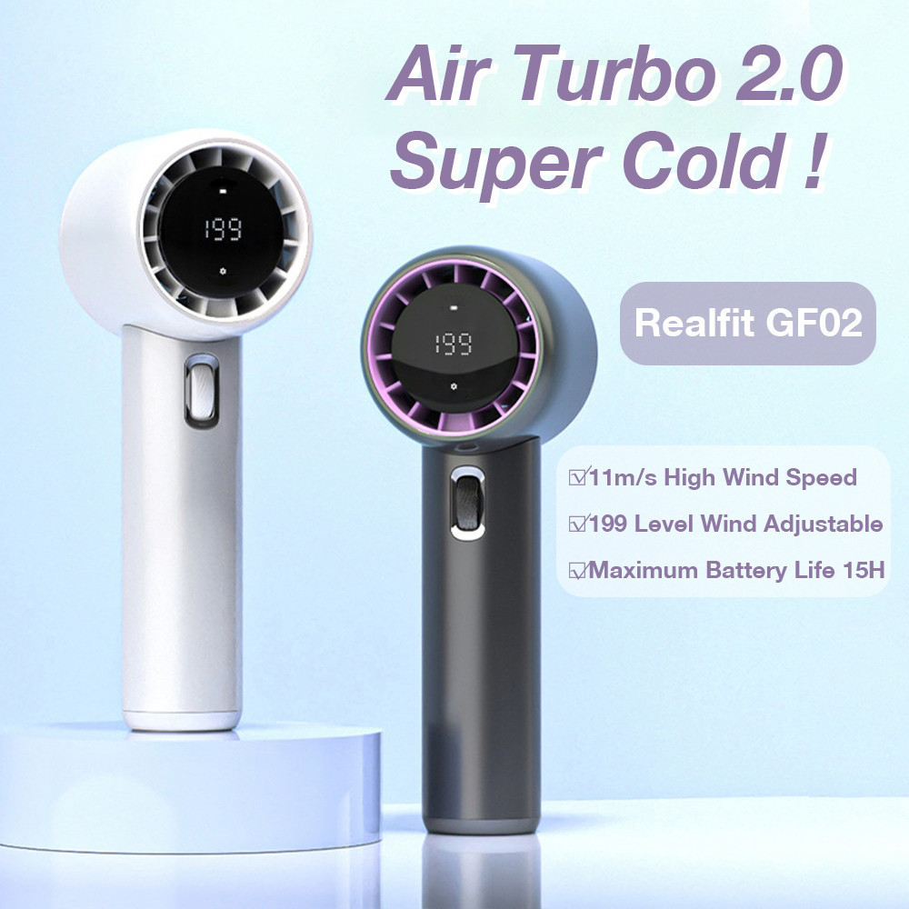 GF02 High-speed Hand Fan 199 Level Turbofan Strong Wind Portable ...