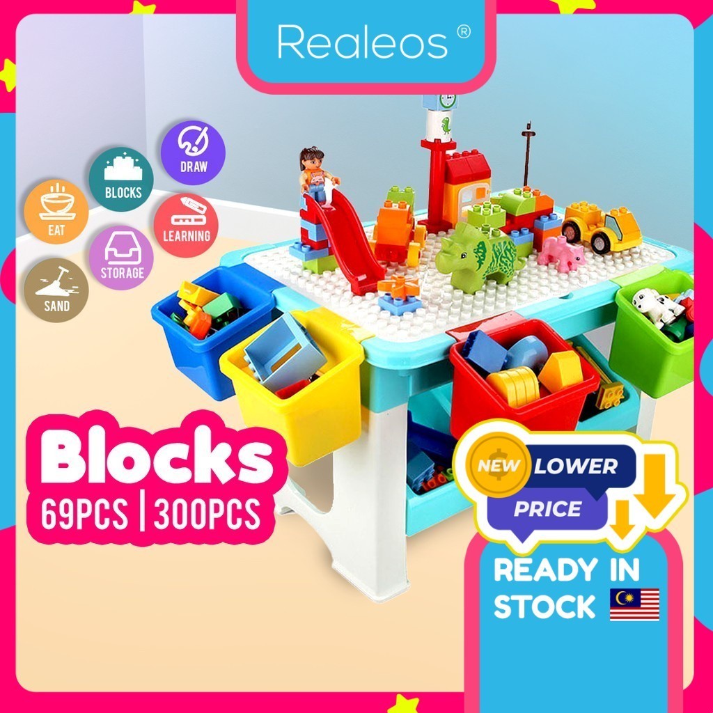 Realeos Multi Function Big Brick Sand Table Blocks Table Study Table ...