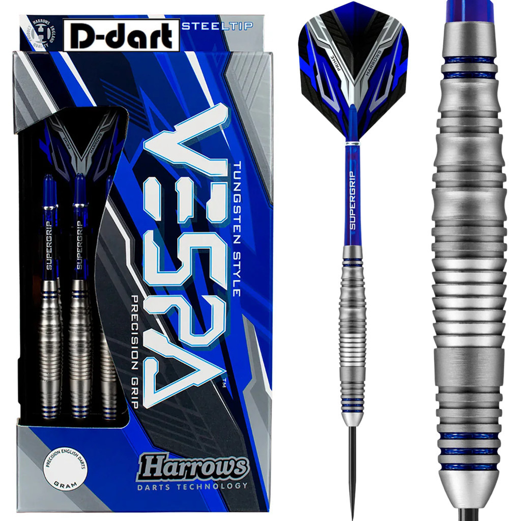 HARROWS STEEL TIP DARTS - VESPA BRASS DART SET ORIGINAL STEEL DART ...
