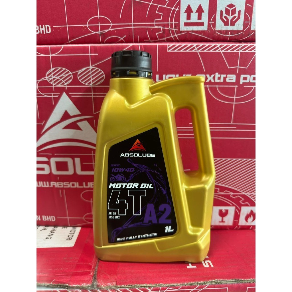 ABSOLUBE 10W40 4T FULLY SYNTHETIC MOTORCYCLE OIL (API SN / JASO MA2) “lc,y15,y16,vf3i, rs, rsx ...