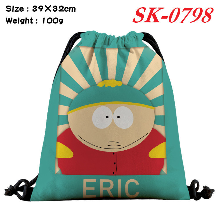 South Park Cartoon Color Canvas Kids Drawstring Bag Student Drawstring ...