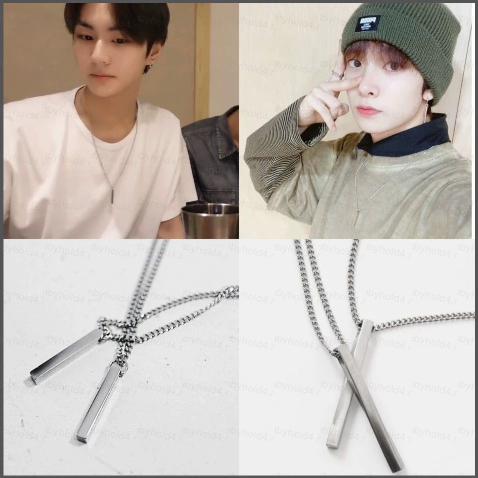 YG ENHYPEN JUNGWON HEESEUNG Korean Star Same Style Simple Men Necklace Sweater Chain Necklace ...