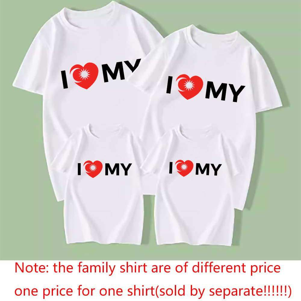 Hari Merdeka T-Shirt Family Matching Wear Men Clothes I Love Malaysia ...