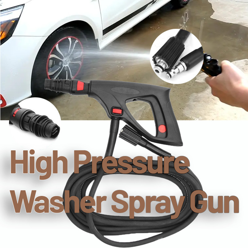 【Free Hose】High Pressure Washer Spray Gun Wire Washing Hose Lance Spray ...
