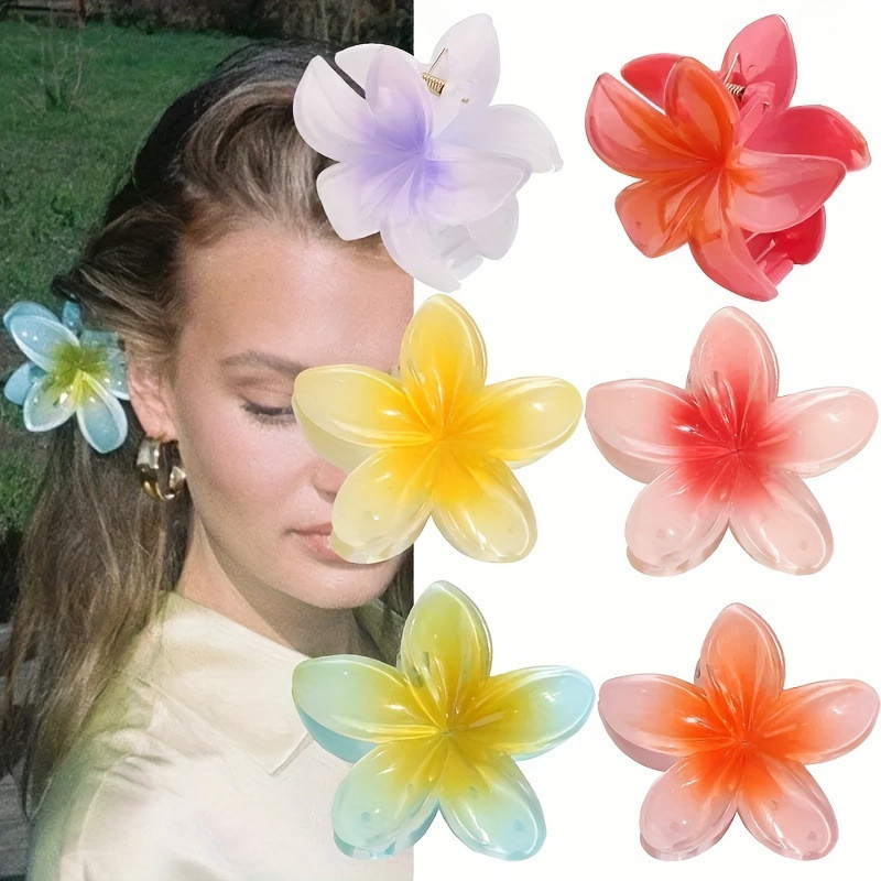 New colored egg flower hairpin flower grab clip retro lady side grab ...