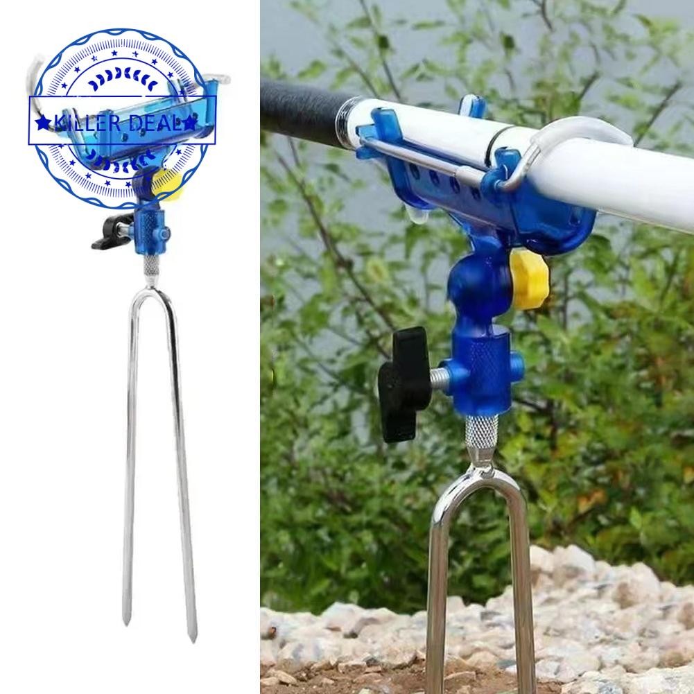 Adjustable Fishing Rod Holders Self-locking Fish Pole Rack Bank Rod ...