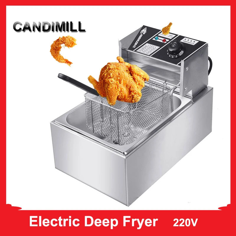 CANDIMILL 6L Electric Deep Fryer Commercial Stainless steel Grill Oven ...