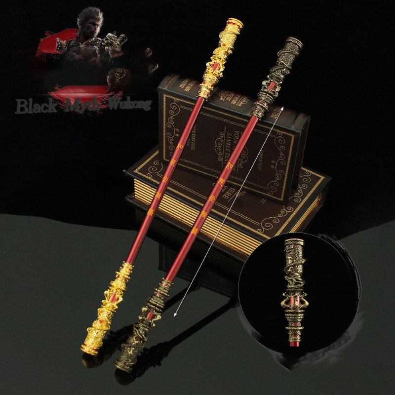 [Black Myth Wukong]22cm Alloy Metal Ruyi Jingu Bang Sun Wukong Prop Golden Cudgel Ornament Game ...