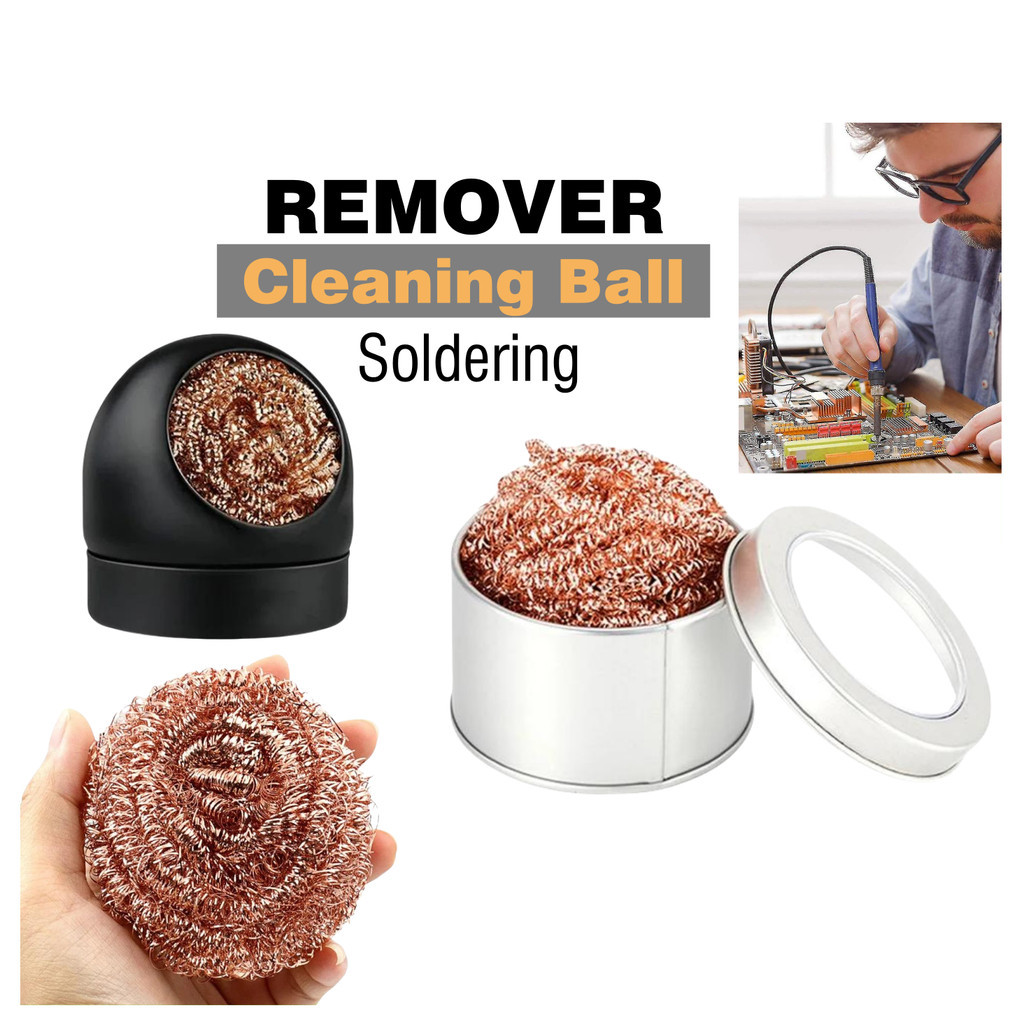 365DIY Cleaning Ball Desoldering Soldering Iron Mesh Filter Cleaning ...