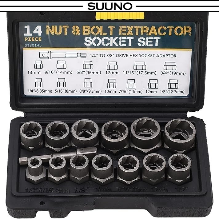 Broken Nut Remover Broken Bolt Tool Bolt Extractor Socket Set For Home ...