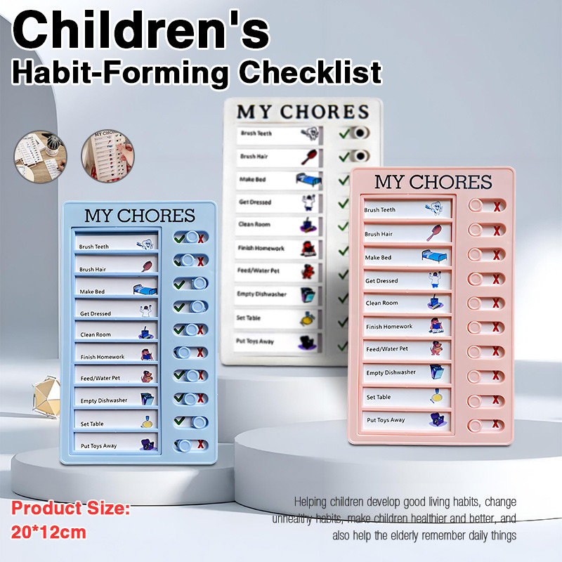 Daily Task Planning Board Detachable Chores Checklist Board Wall Hanging Memo Plastic Board ...