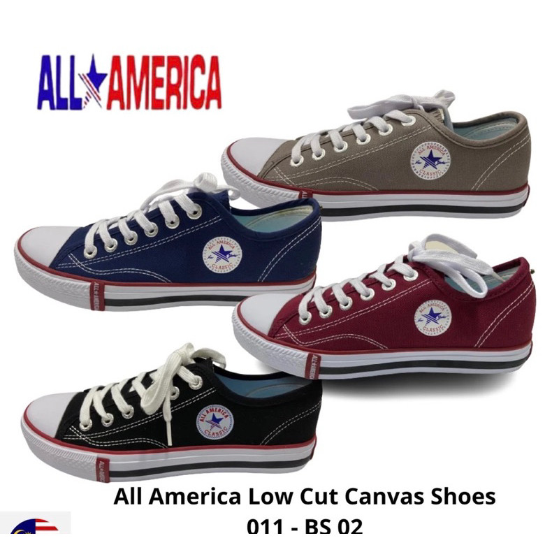 All America Unisex Lace Up Casual Shoes - Maroon/Navy/Grey/Black 011 ...