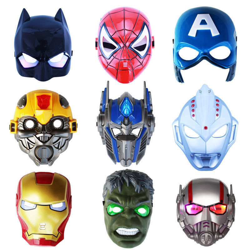 Halloween Mask Boys Children Cartoon Anime Column Optimus Spider-Man ...